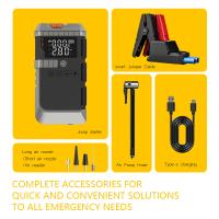 China Portable Car Jump Starter with 1000A Peak Current 150 PSI Air Compressor and 8000mAh Power Bank for sale