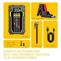China 12V Multi Functional Jump Starter with 150 PSI Air Compressor 600A Peak Current and 8000mAh Battery for sale