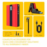 China 1000A Peak Current 12V Car Jump Starter with 12000mAh Portable Power Bank for Emergency Power for sale