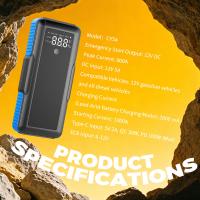 China Professional 1000A Peak Current Car Jump Starter with PD 100W Fast Charging and Digital Display for sale