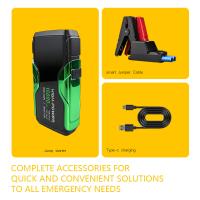 China 12V Car Jump Starter with 600A Peak Current 6400mAh Battery and Built-in Flashlight for Emergency Power for sale