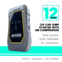 China High-Power 1000A Peak Current 12V Jump Starter with 12000mAh Battery and 150 PSI Air Compressor Portable Battery Booster & Tire Inflator for sale