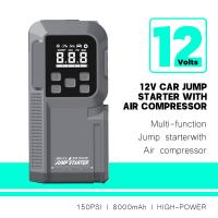 China Smart Jump Starter with 1000A Peak Current and 8000-12000mAh Battery Built-in Air Compressor Portable Battery Booster for sale
