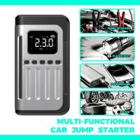 China Portable 12V Multi Functional Jump Starter with 1000A Peak Power, 8000mAh Battery & 150PSI Tire Pump for sale