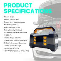 China Heavy-Duty 600A Peak Current Jump Starter with 150PSI Air Compressor & 24000mAh Portable Power Bank for sale