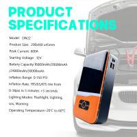 China Ultra-Capacity 600A Peak Current Jump Starter with 150PSI Air Compressor & 30000mAh Battery for sale