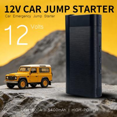 China Slim 12V Portable Jump Starter with 600A Peak Current Built-in Flashlight and Power Bank Function for sale