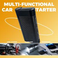 China Slim 12V Portable Jump Starter with 600A Peak Current Built-in Flashlight and Power Bank Function for sale