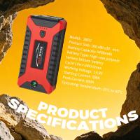 China Rugged Shock-Resistant 600A Peak Current Jump Starter with 5400mAh Battery and Emergency Light for sale