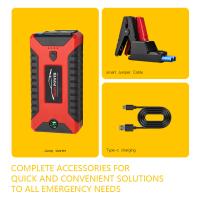 China Rugged Shock-Resistant 600A Peak Current Jump Starter with 5400mAh Battery and Emergency Light for sale
