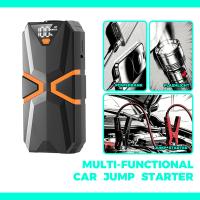 China Compact Digital 12V Car Jump Starter with 6000mAh Battery 500A Start Current and Built-in Air Compressor for sale
