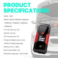 China 12V Car Jump Starter with Wireless Charging, Extreme Weather Support & 15000mAh Portable Power Bank for sale