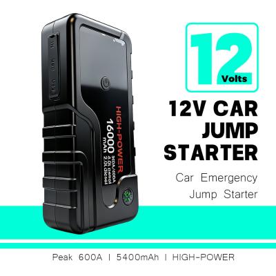 China Lightweight 12V Car Jump Starter with 600A Peak Current and 6400mAh Portable Power Bank for sale