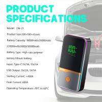 China UltraCharge DN21 12V 30000mAh Battery 600A Peak Current Car Jump Starter with QC3.0 Fast Charging & Smart Display for sale