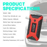China RuggedBoost 28B2 12V Compact Car Jump Starter with 600A Peak Power, 15000mAh Battery & Emergency LED Flashlight for sale