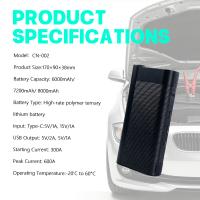 China 8000mAh Battery Car Jump Starter with 150 PSI Air Compressor and Multi-USB Output Portable Power Bank for sale