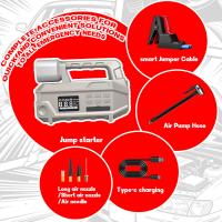China Car Jump Starter with 150PSI Air Compressor and 1000A Peak Current - 15000mAh Portable Power Bank for sale