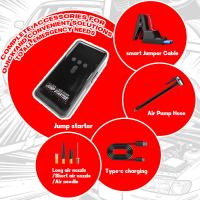 China Car Jump Starter with 150PSI Air Compressor and 6400mAh Battery Booster 600A Peak Current for sale