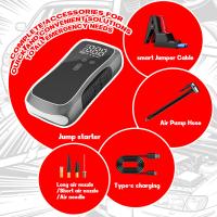 China Core Start 12V Car Jump Starter with 600A Peak Power, 8000mAh Battery & 150PSI Air Compressor for sale
