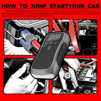 China Core Start 12V Car Jump Starter with 600A Peak Power, 8000mAh Battery & 150PSI Air Compressor for sale