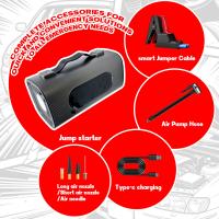 China 12V Heavy-Duty Jump Starter with 1000A Peak Power, 150PSI Air Compressor & LED Torch for Emergency Vehicle Charging for sale