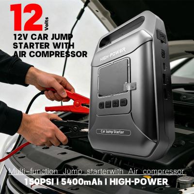 China Reliable 1000A Peak Power Jump Starter with 150PSI Air Compressor and 8000mAh Portable Power Bank for sale