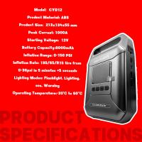 China Reliable 1000A Peak Power Jump Starter with 150PSI Air Compressor and 8000mAh Portable Power Bank for sale
