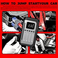 China 12V Slim Car Jump Starter with 1000A Peak Power, 150PSI Air Compressor & 8000mAh Portable Battery Booster for sale