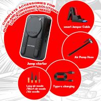 China 12V Smart Car Jump Starter with 1200A Peak Power, 8000mAh Battery & 150PSI Digital Air Compressor for sale