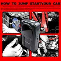 China 12V Smart Car Jump Starter with 1200A Peak Power, 8000mAh Battery & 150PSI Digital Air Compressor for sale