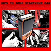 China 12V Ultra-Slim Multi Functional Jump Starter with 600A Peak Power 30000mAh Battery and 150PSI Air Compressor for sale