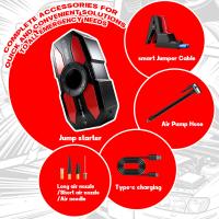 China Compact 600A Peak Power Car Jump Starter with Multi-Capacity Battery Booster & 150PSI Air Compressor for sale
