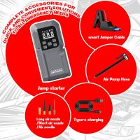China Smart 12V Car Jump Starter with 1000A Peak Current, 150PSI Air Compressor & Digital Display for sale