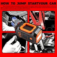 China 12V Portable Car Jump Starter with 150 PSI Tire Inflation Multi-Function Power Station & 12V/10A DC Output Digital LCD Display for sale