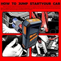 China 12V 8000mAh Multi Functional Jump Starter with 150PSI Air Compressor and Fireproof ABS Plastic Body for sale