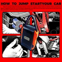 China Heavy-Duty Multi Functional Jump Starter with 150PSI Air Compressor 12000mAh Battery and Emergency Work Light for sale