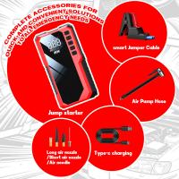 China 12V Compact Jump Starter with 600A Peak Power & 150PSI Air Compressor for Emergency Use for sale