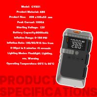China 12V Jump Starter with 1000A Peak Power, 8000mAh Battery & Smart Digital Air Compressor for sale