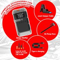 China 12V Jump Starter with 1000A Peak Power, 8000mAh Battery & Smart Digital Air Compressor for sale