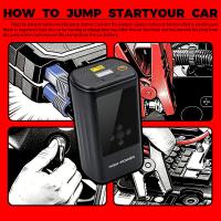 China Smart Compact 12V Jump Starter with Digital Display 150PSI Air Compressor & 6400mAh Battery for sale