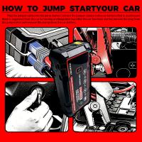 China Rugged 12V Car Jump Starter with 600A Peak Power, 6400mAh Battery & Heavy-Duty Protection Design for sale