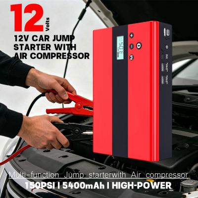China Ultra 12V Heavy-Duty Jump Starter with 1000A Peak Power 150PSI Air Compressor and 12000mAh Battery Emergency Power Station for sale