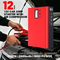 China Portable 12V Jump Starter with 1000A Peak Power and 150PSI Air Compressor Compact Emergency Power Station for sale