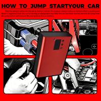 China Portable 12V Jump Starter with 1000A Peak Power and 150PSI Air Compressor Compact Emergency Power Station for sale