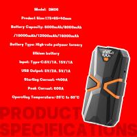 China Compact 12V Car Jump Starter with 600A Peak Power and Multi-Capacity Options Portable Battery Booster for sale