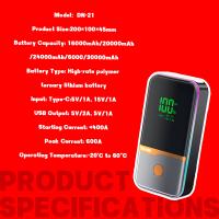 China High-Capacity 600A Peak Current Car Jump Starter with 8000mAh Battery and 150 PSI Air Compressor for sale