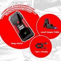 China 12V Wireless Charging Jump Starter with 600A Peak Current and 8000mAh Portable Battery Booster Power Bank for sale