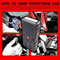 China Rugged 600A Peak Current Car Jump Starter with 8000mAh Battery and 12V Output for Emergency Power for sale