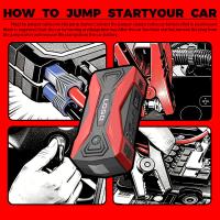 China Compact 500A Peak Current Car Jump Starter with 8000mAh Battery and 12V Output Portable Battery Booster for sale