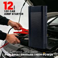 China Slim 12V Car Jump Starter with 600A Peak Current and 6000mAh Battery Capacity Portable Power Bank Emergency Battery Booster for sale